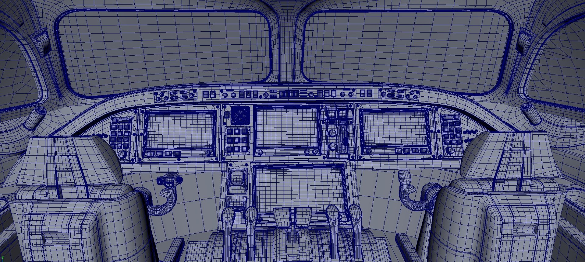 3D Model Cabin Pilots Aircraft Interior - TurboSquid 1511062