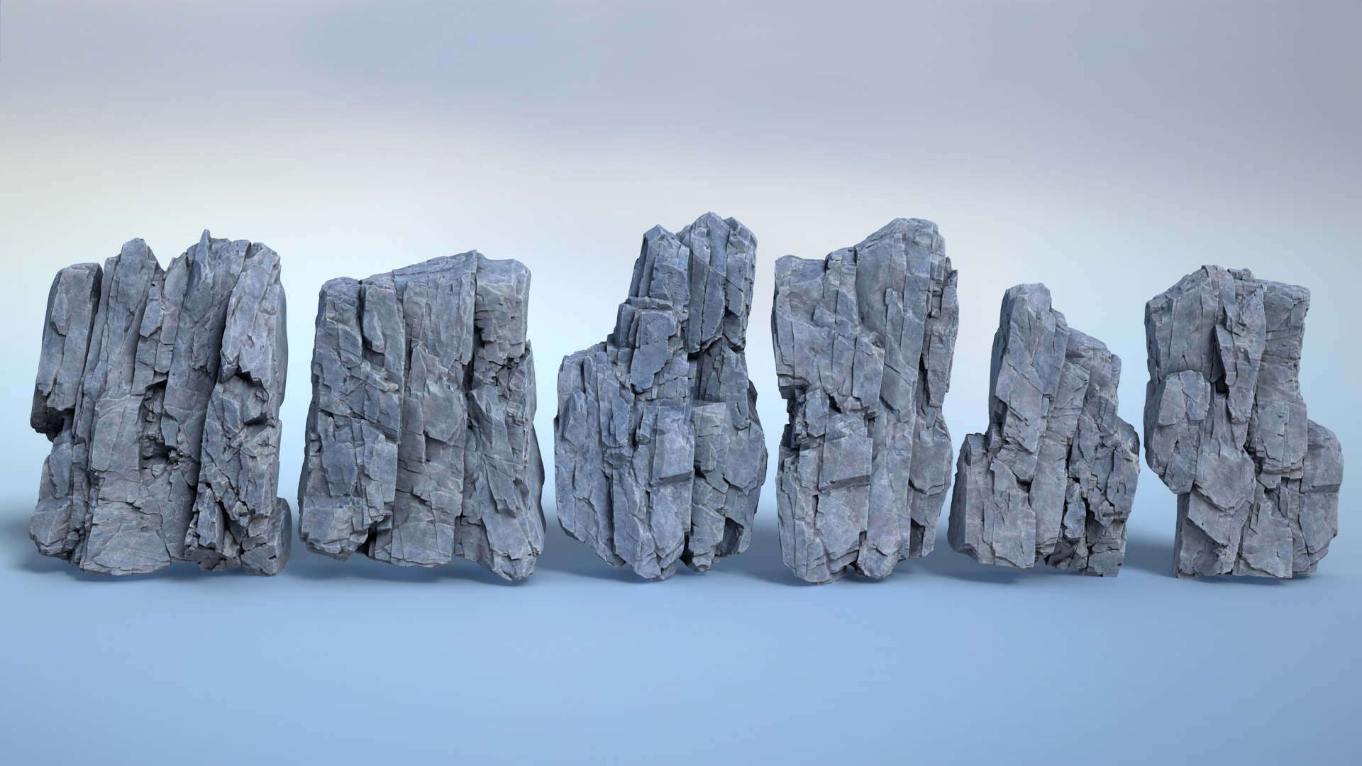 6 Modular Cliff Faces - 240909 3D Model - TurboSquid 2279204