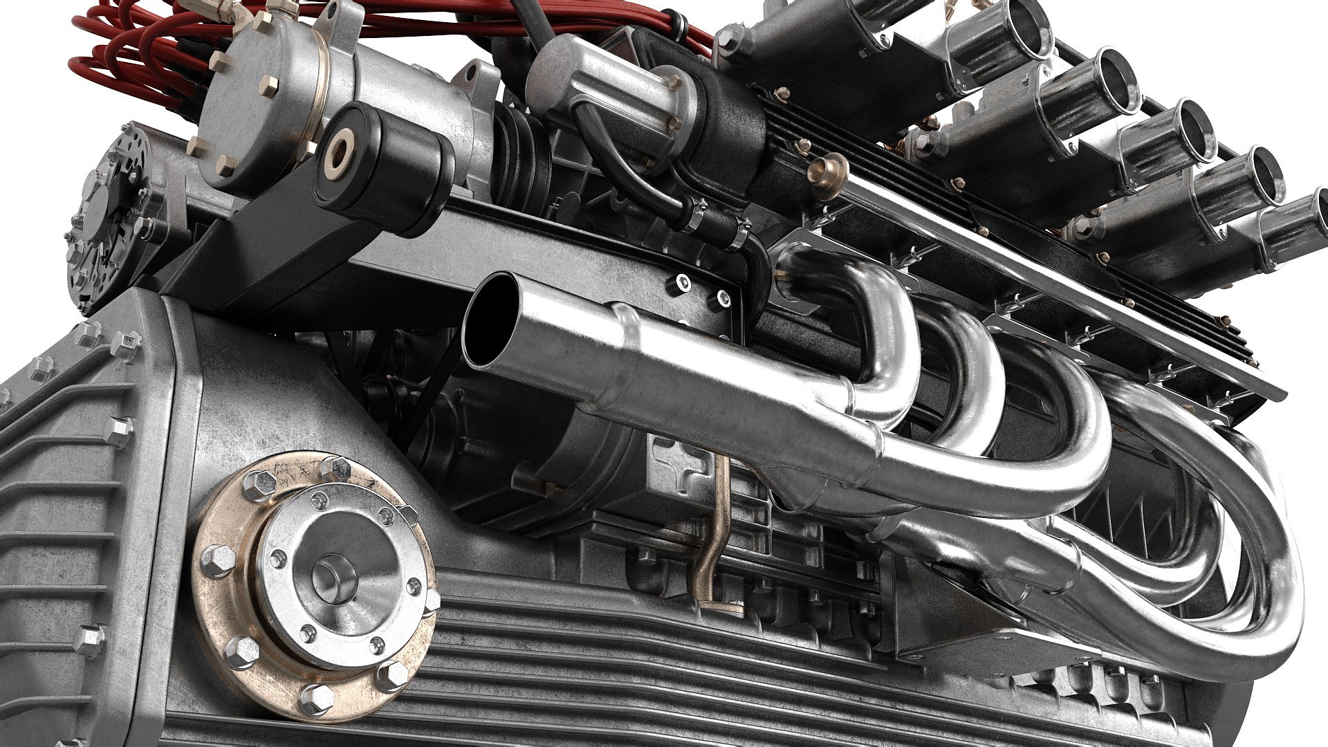 V12 engine with gearbox 3D - TurboSquid 1875831