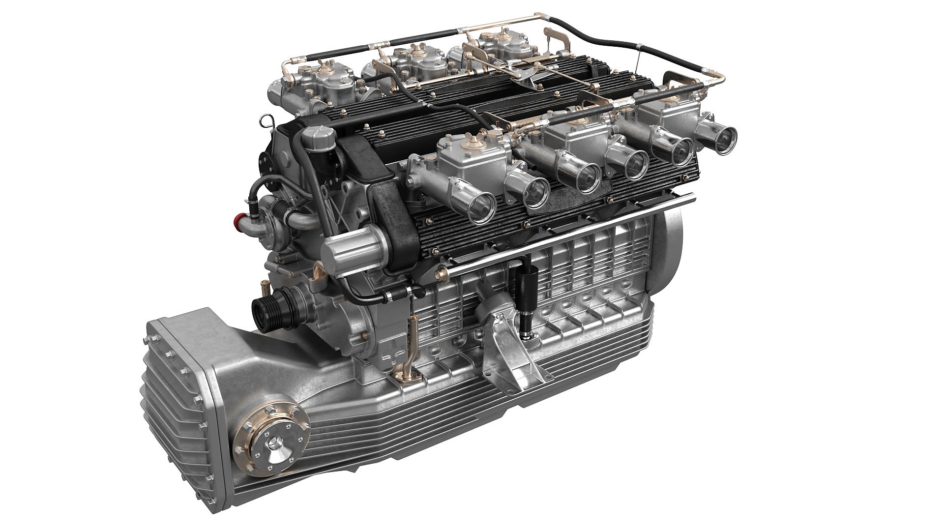 V12 Engine With Gearbox 3D - TurboSquid 1875831