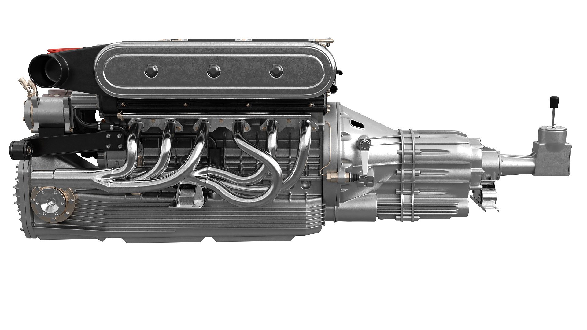V12 Engine With Gearbox 3D - TurboSquid 1875831