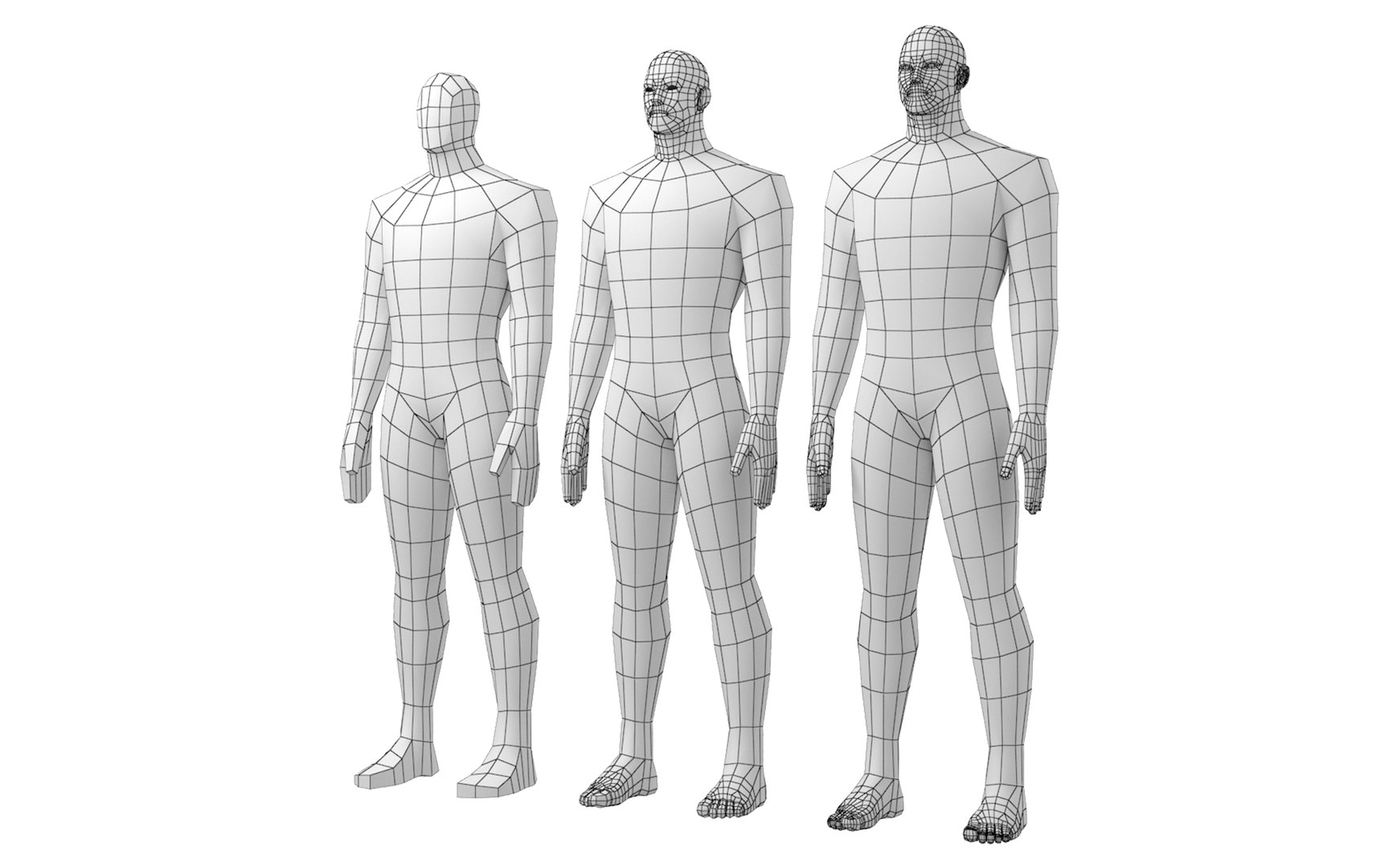 Hero Male In Rest Pose In 3 Topologies 3D Model - TurboSquid 2211948
