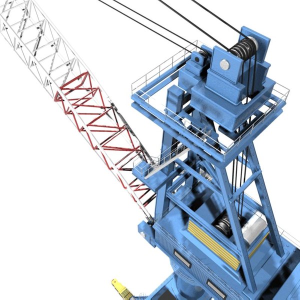 3d model crane wharf