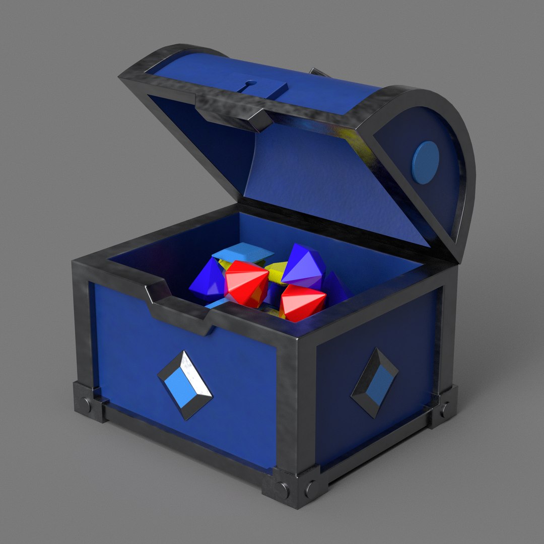 Chest Diamonds 3D Model - TurboSquid 1577168