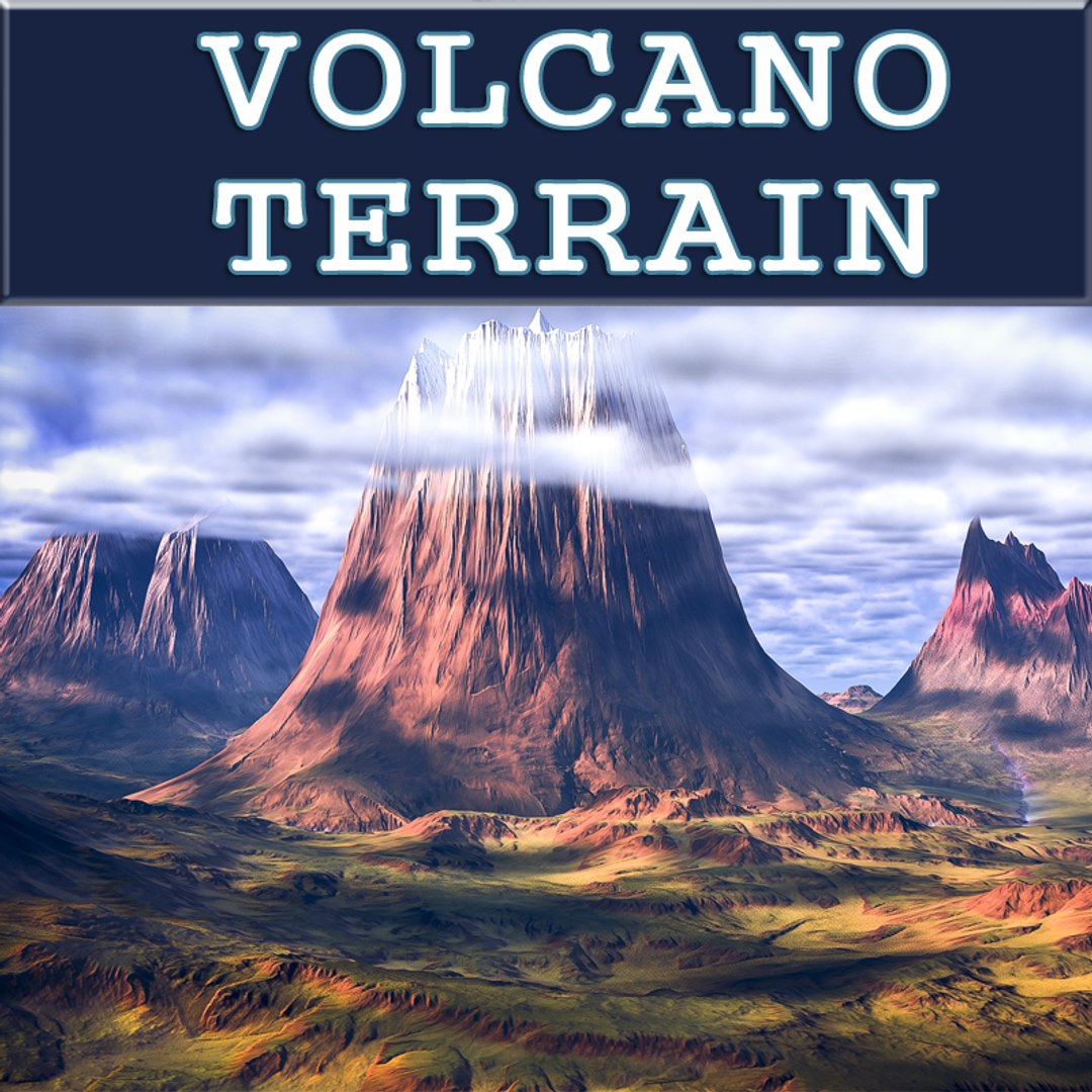 3d Model Volcano Terrain Landscape