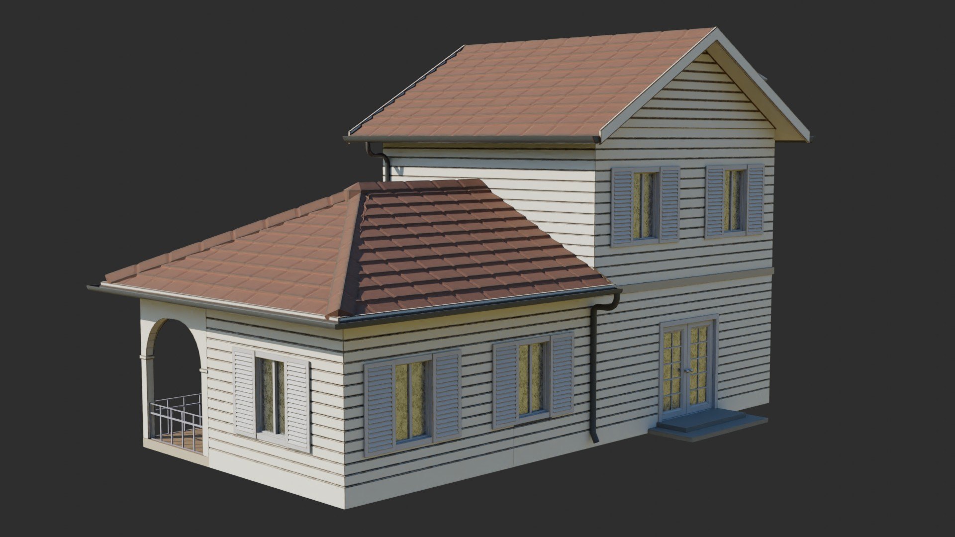 Village House 01a 3D Model - TurboSquid 2034710
