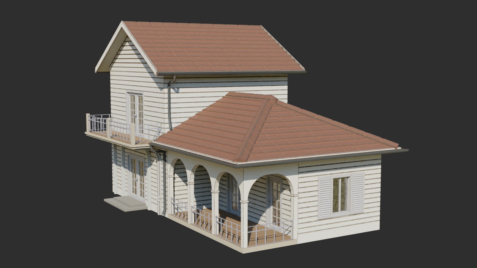 Village House 01a 3D Model - TurboSquid 2034710
