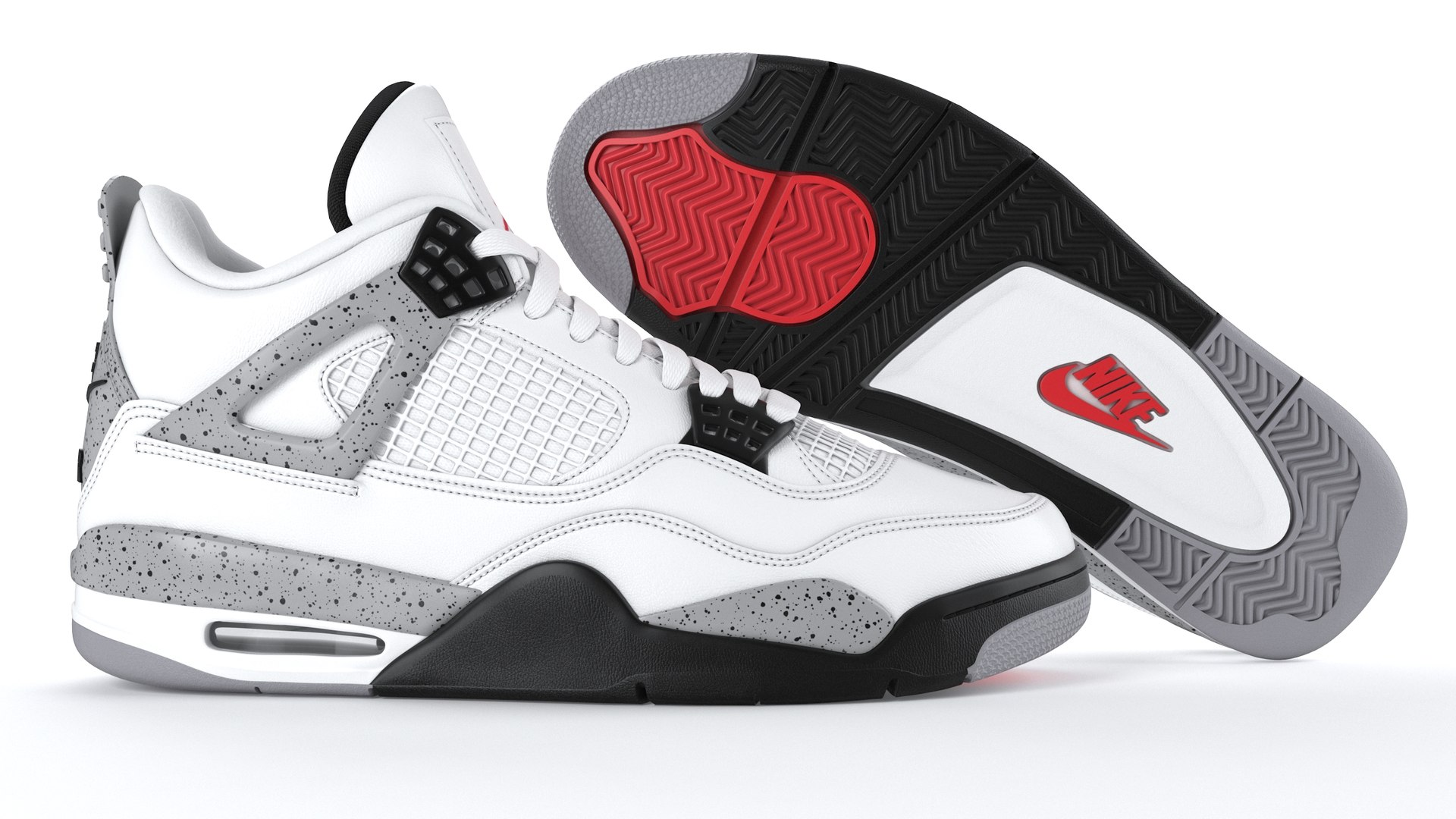 3D Air Jordan 4 Retro Cement PBR - TurboSquid 2008115