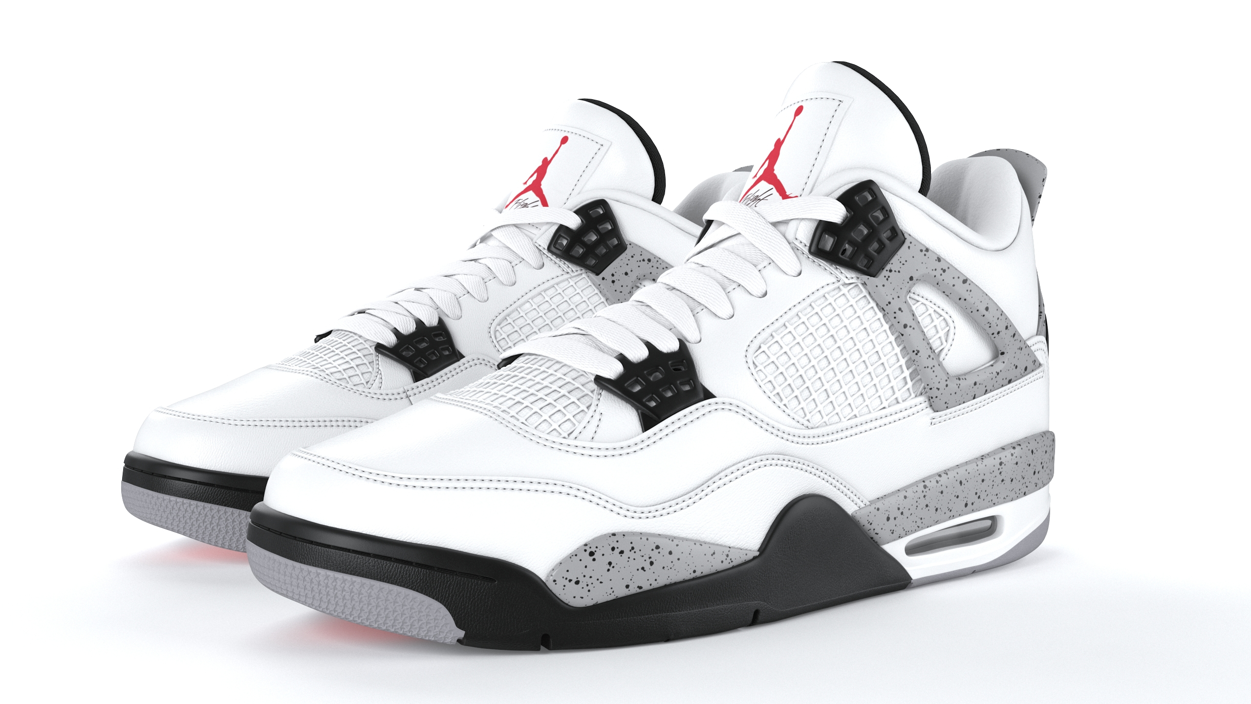 modelo 3d Air Jordan 4 Retro Cemento PBR - TurboSquid 2008115