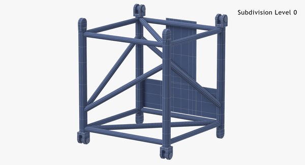 起重机S中段3m红色3D模型 - TurboSquid 1680107