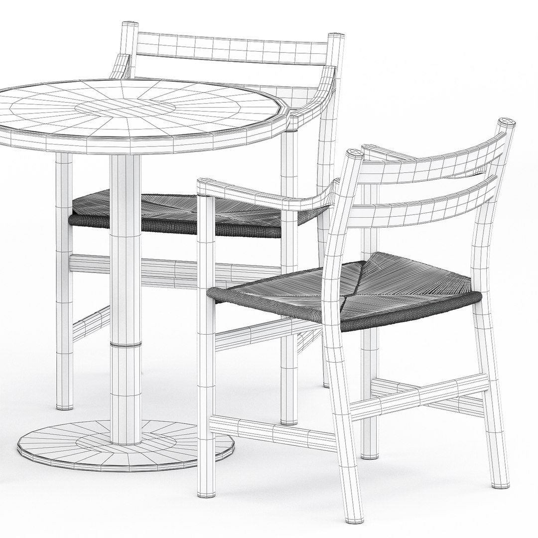 3D CH46 Chair And CH47 Chair And Briscola Table - TurboSquid 1797890