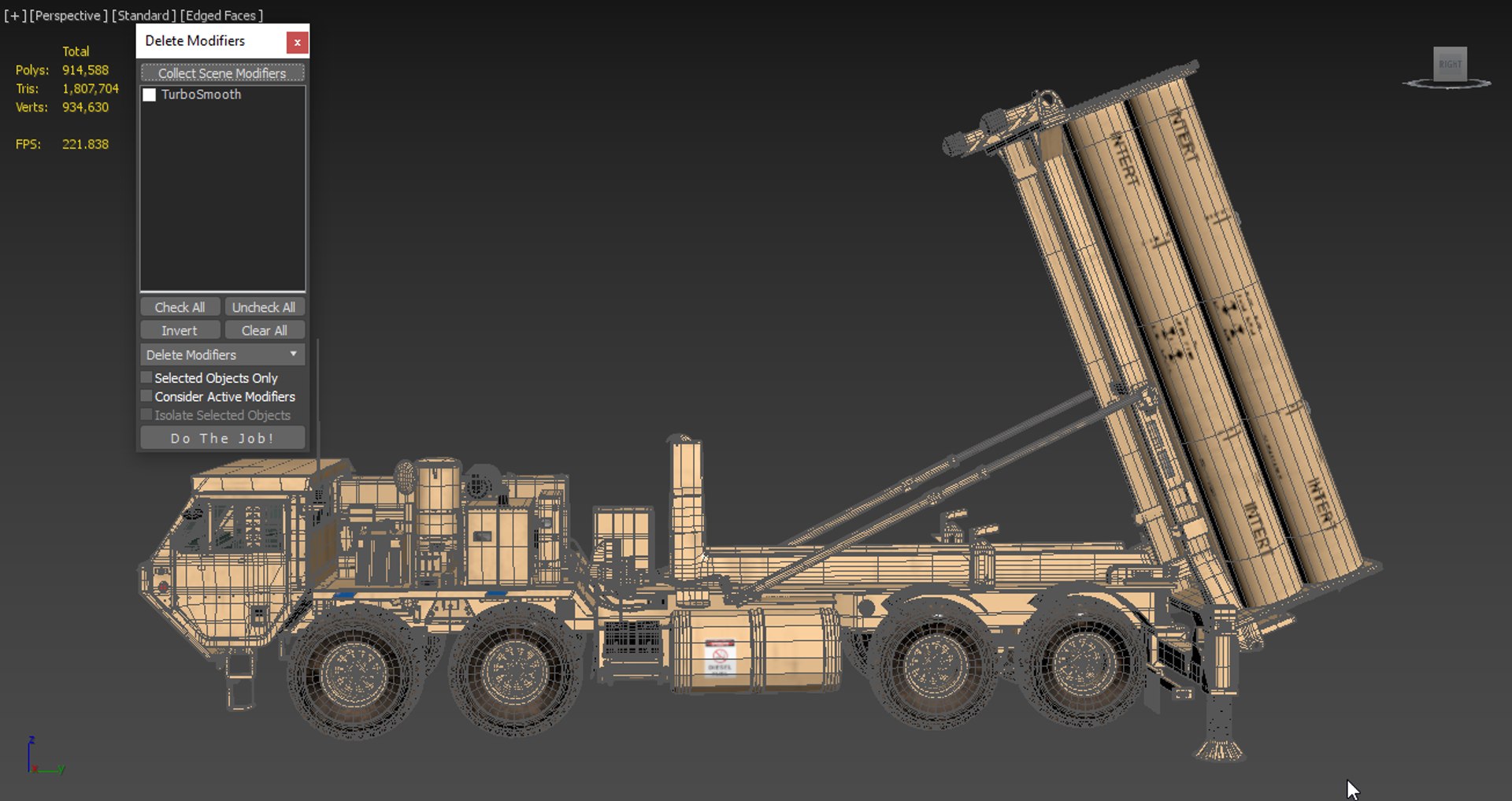 3D Model US Mobile Anti-Ballistic Missile System THAAD Open Version ...