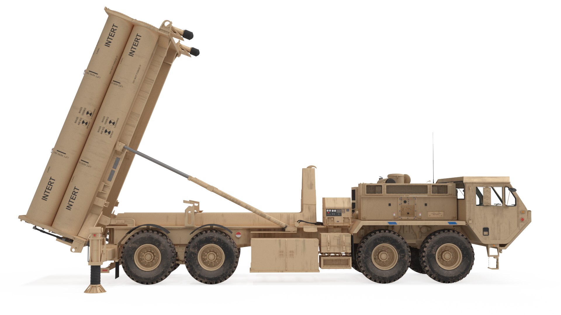 3D Model US Mobile Anti-Ballistic Missile System THAAD Open Version ...