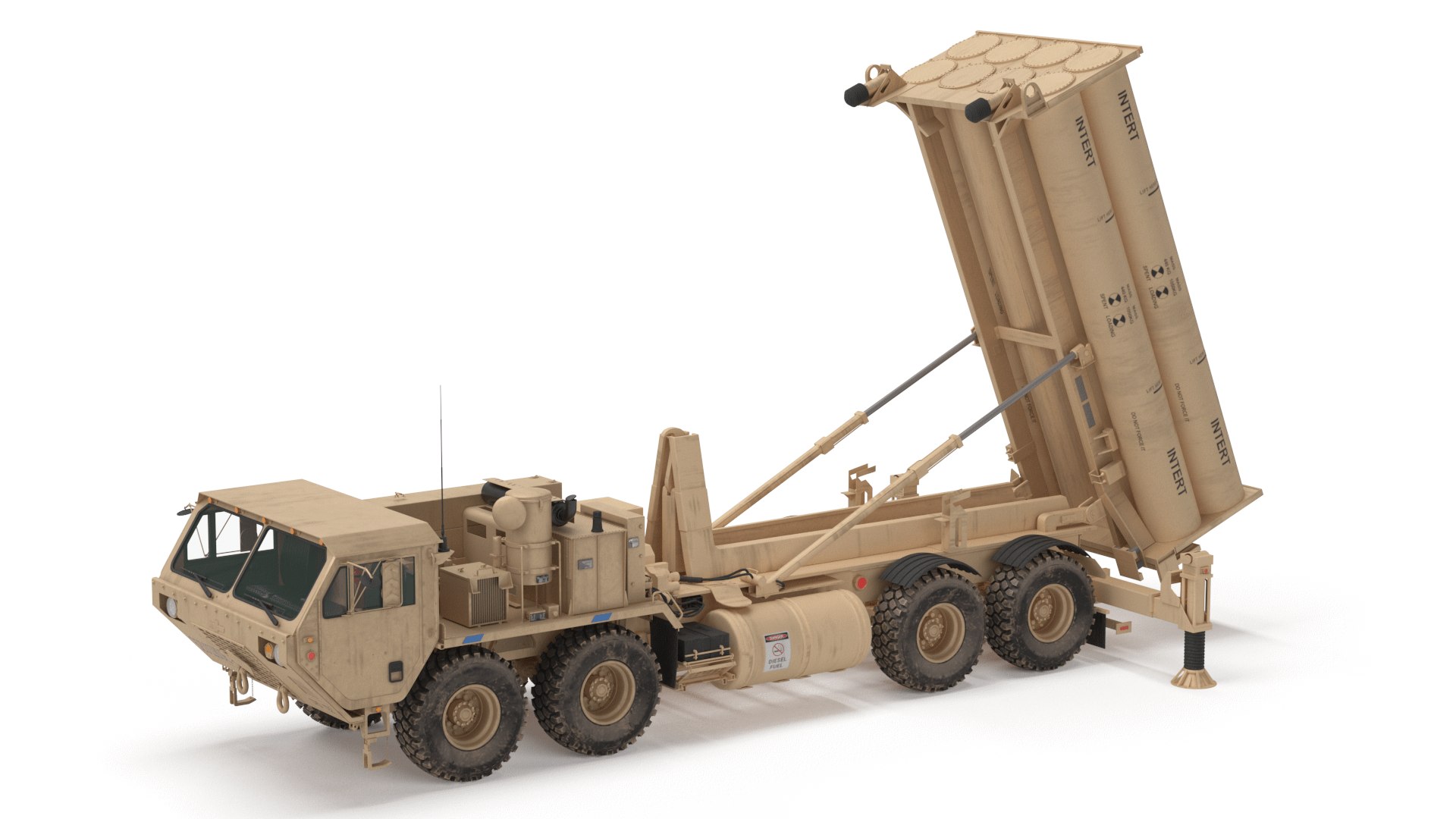 3D Model US Mobile Anti-Ballistic Missile System THAAD Open Version ...