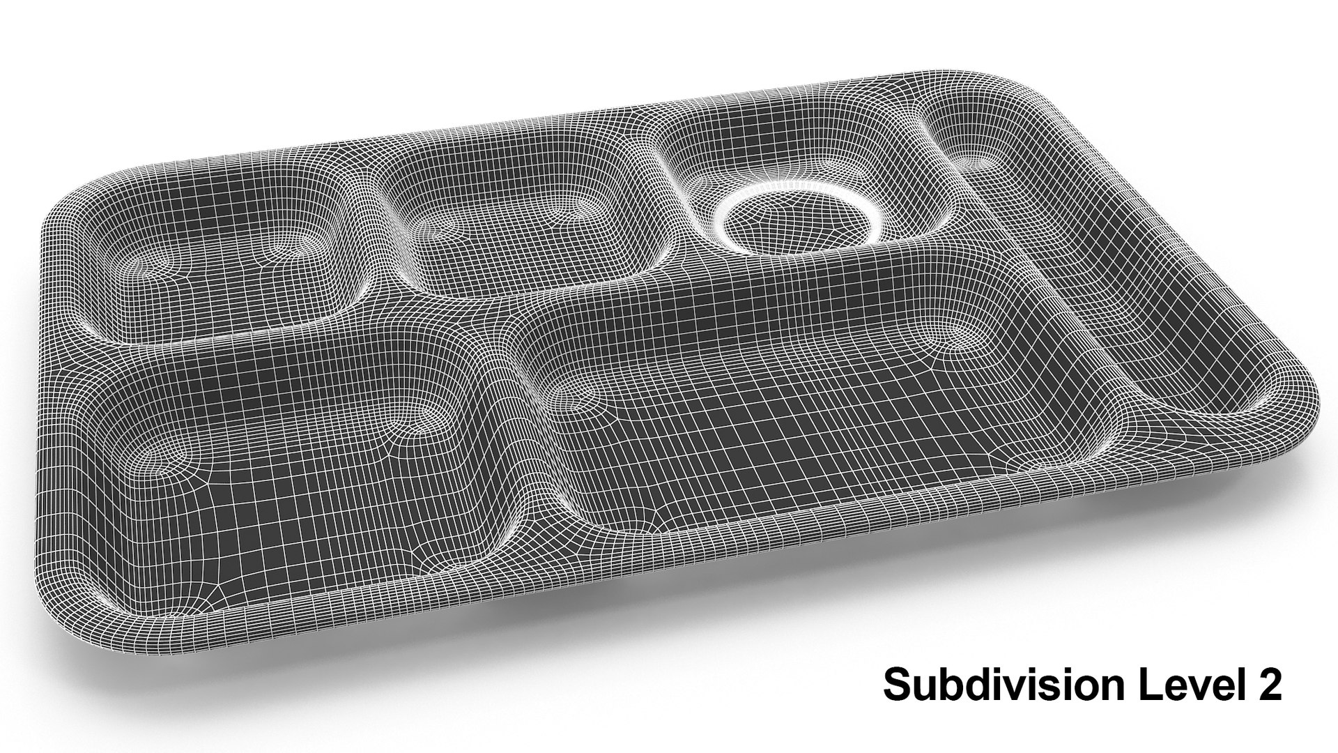 3D Lunch Food Tray Model - TurboSquid 1646986