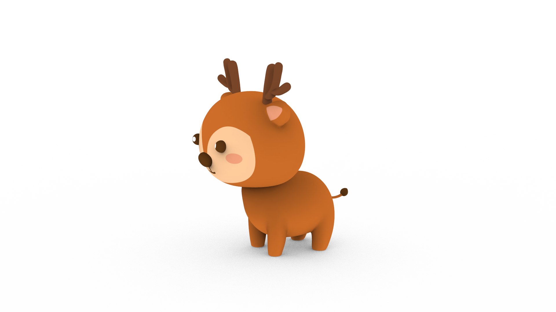 3D Model Cartoon Deer V001 Character - TurboSquid 2098534