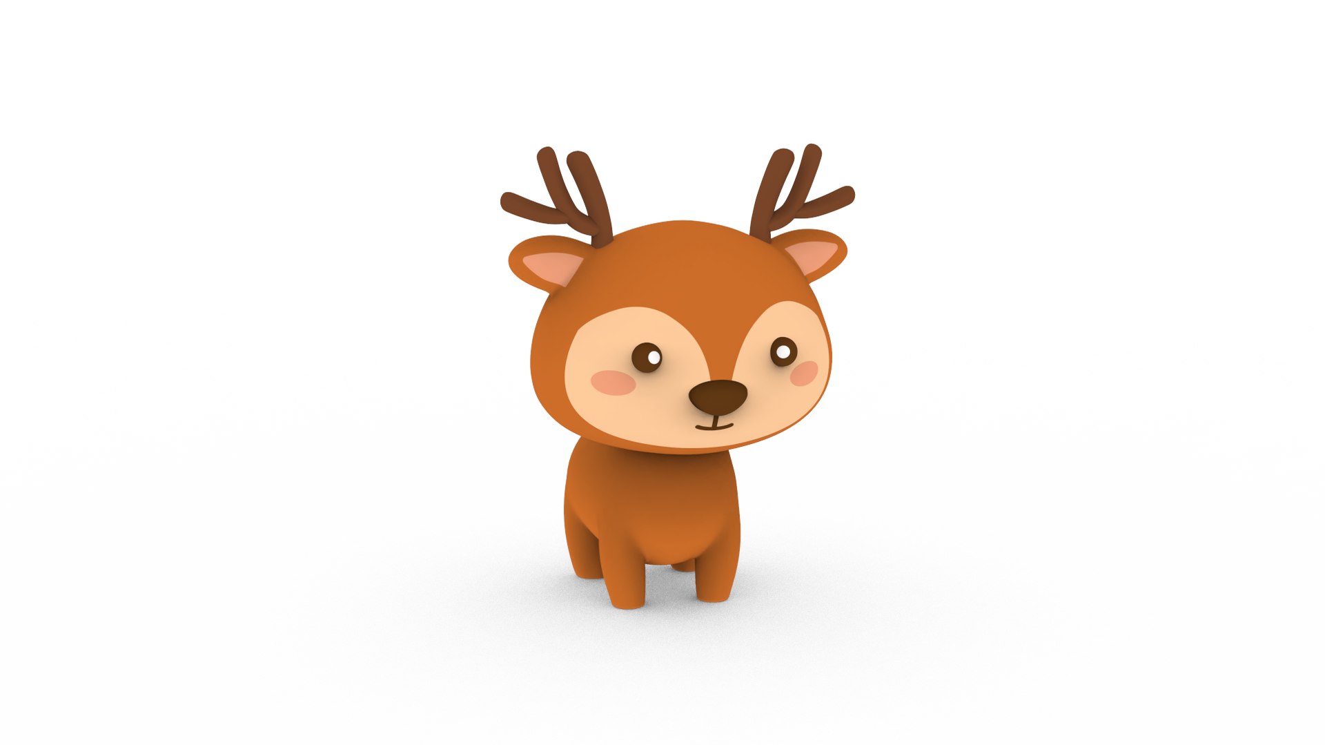 3D Model Cartoon Deer V001 Character - TurboSquid 2098534