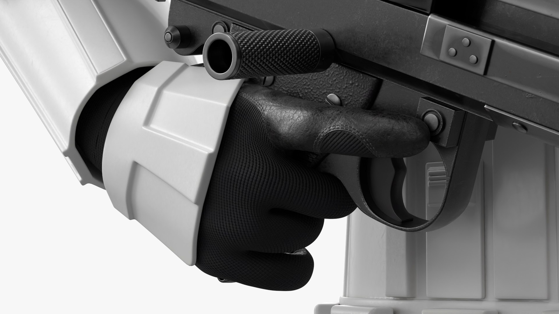 Star Wars Imperial Stormtrooper With Blaster Rifle Standing Pose 3D ...