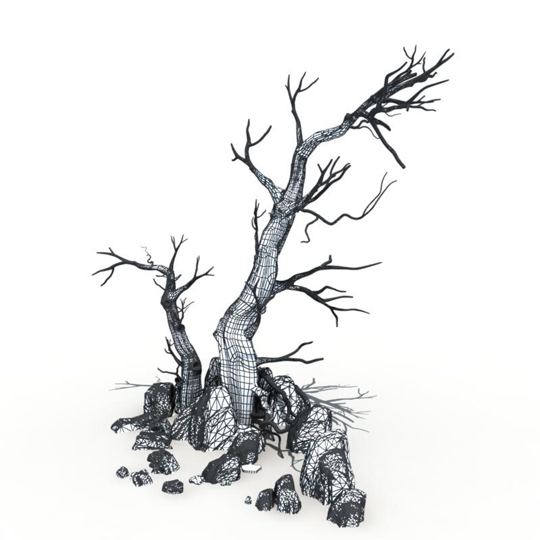 Scary Tree Dry 3d Model