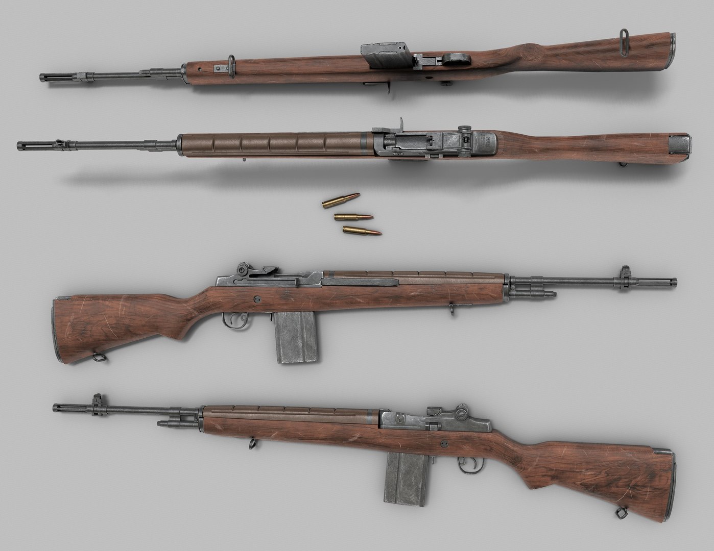 3dsmax m1a rifle