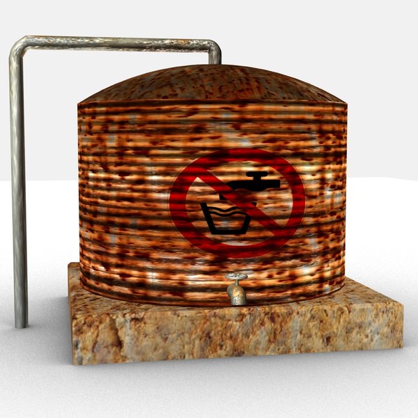 3D rusty old watertank - TurboSquid 1277230
