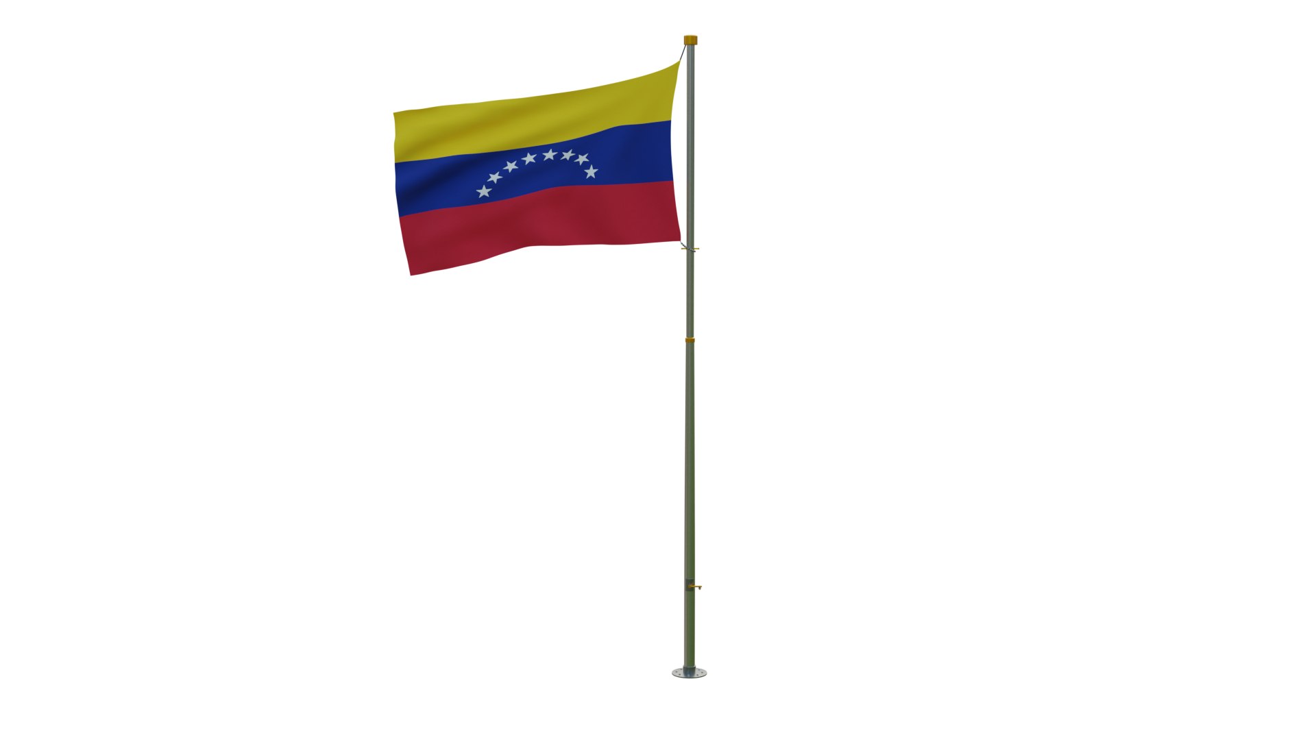 Pole Flag Venezuela 3D Model - TurboSquid 2191536