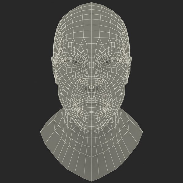 3d model black male head