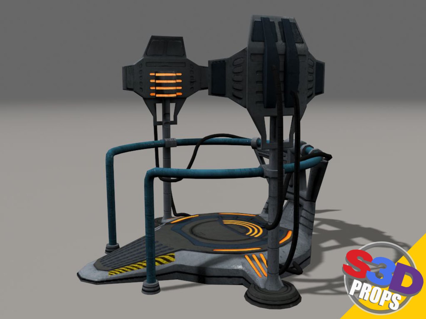 Sci-fi Teleporter 3d Max