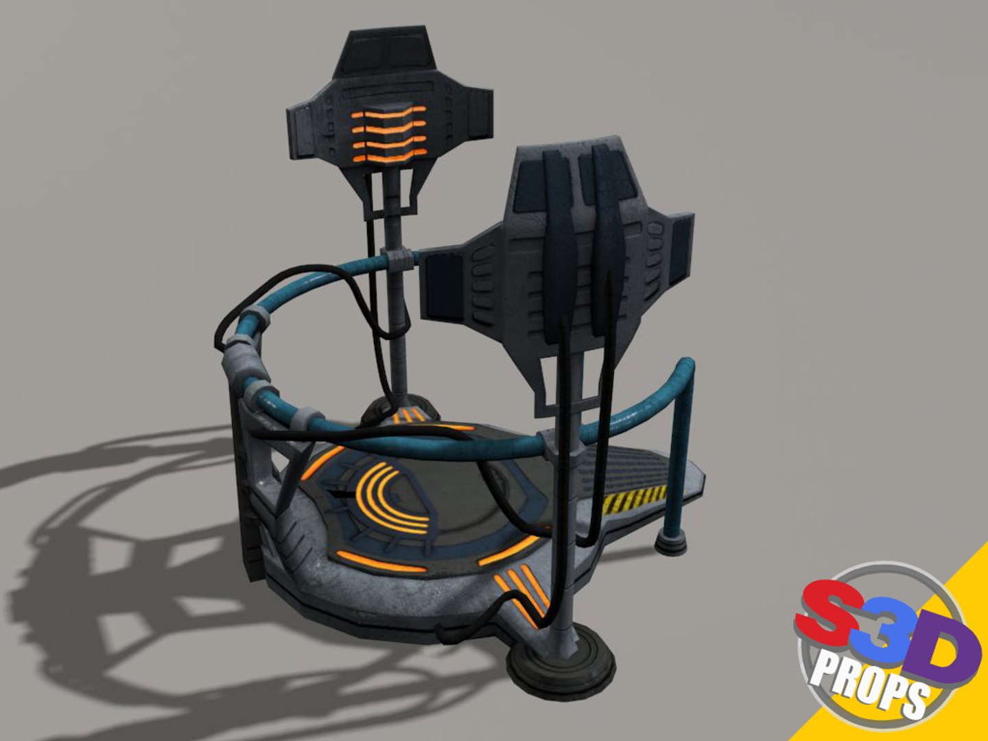 Sci-fi Teleporter 3d Max