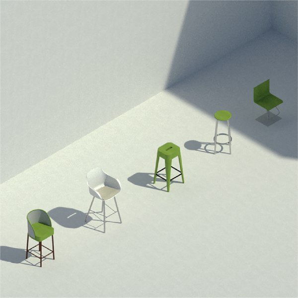 modelo 3d Bar stools - Revit family model - TurboSquid 2005303