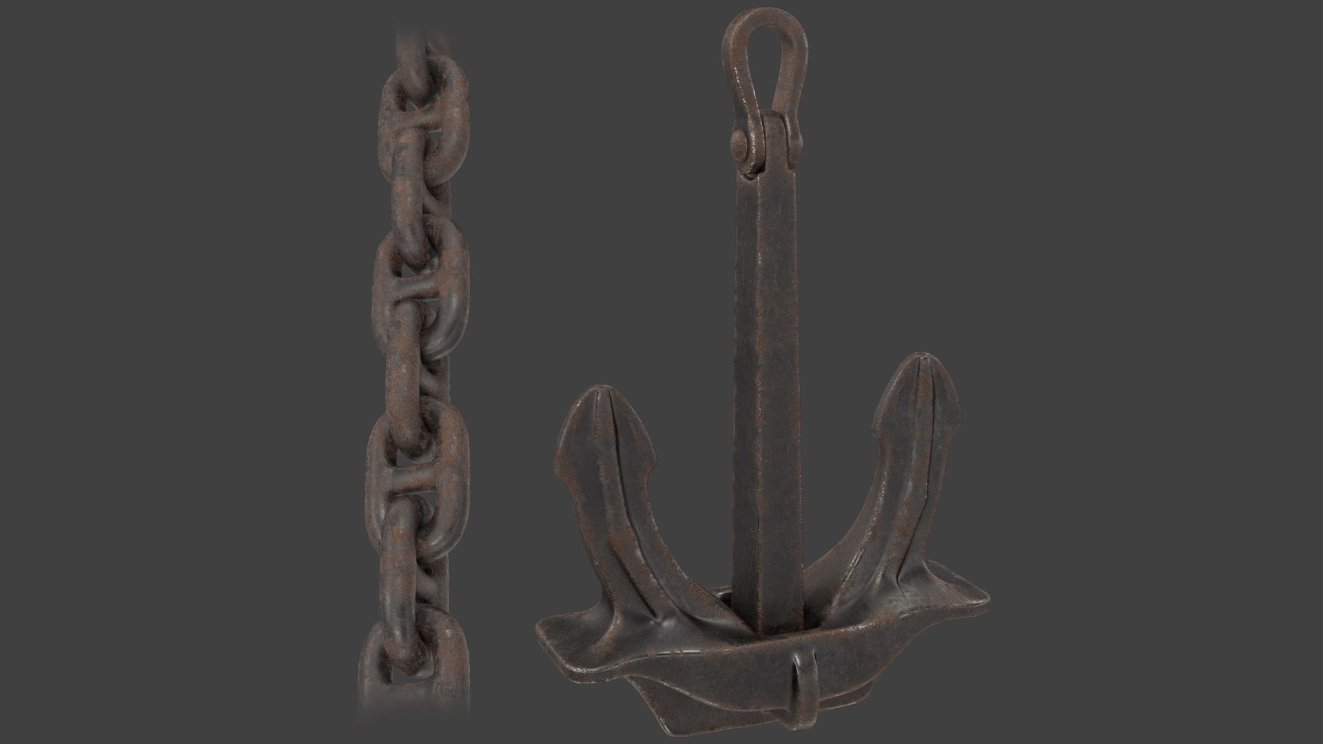 3D Anchor And Chain Collection V3 - TurboSquid 2055487
