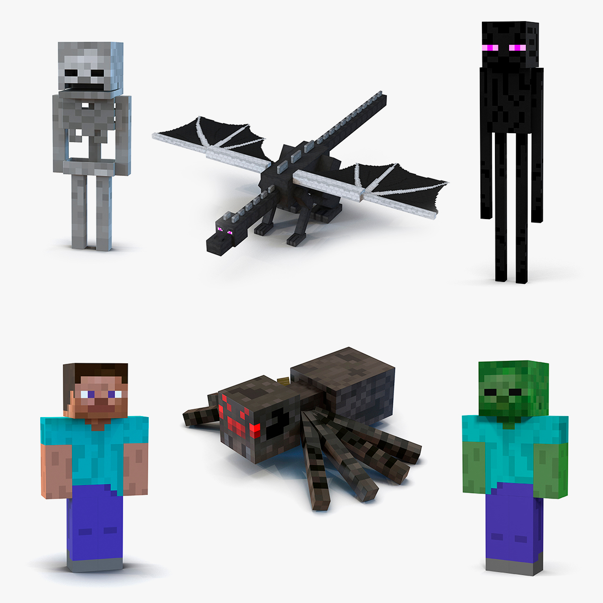 3D модель Коллекция персонажей Minecraft 3 - TurboSquid 1620564