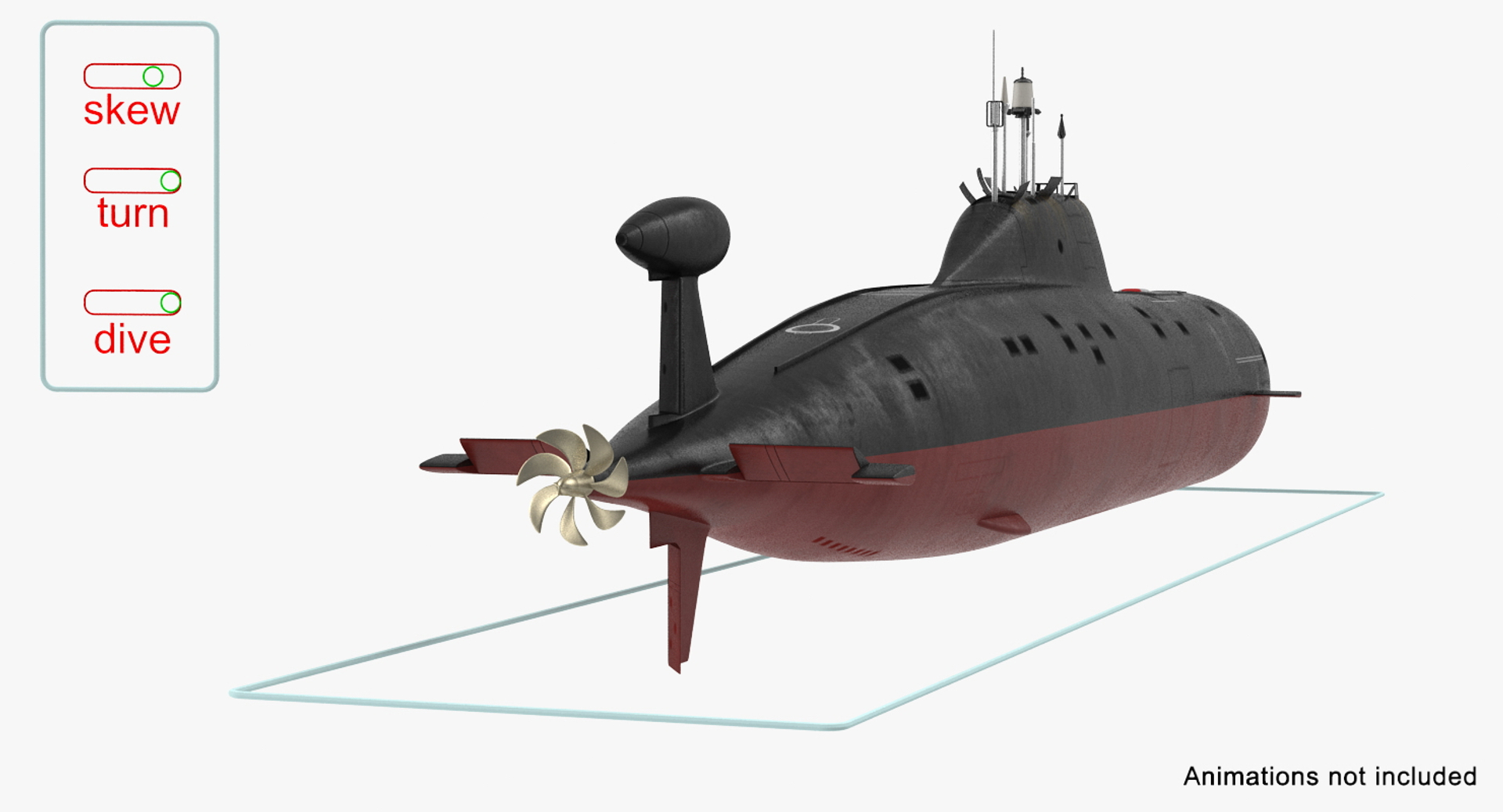Nuclear Powered Attack Submarine 3D Model - TurboSquid 1159108
