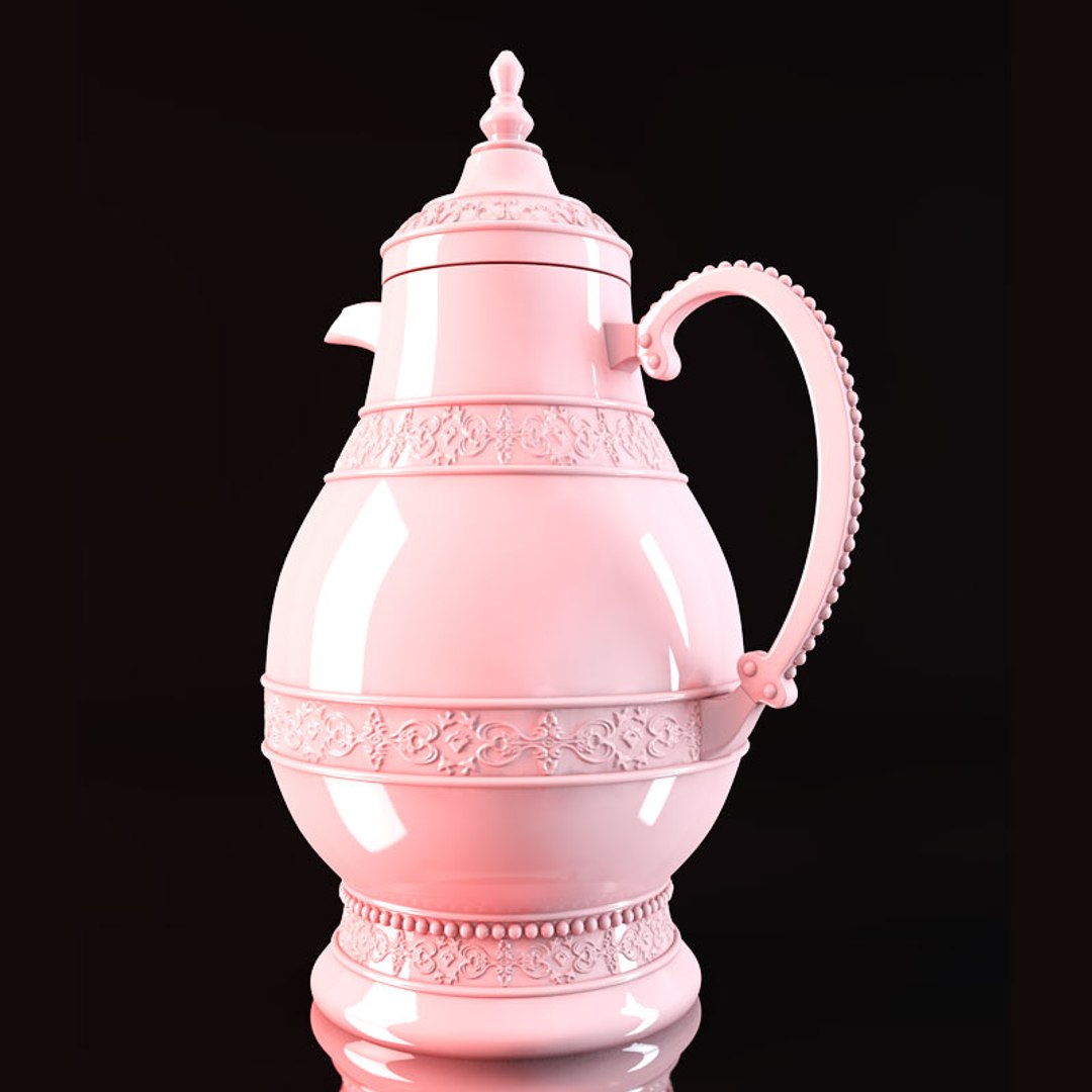 3d model thermal pitcher light pink
