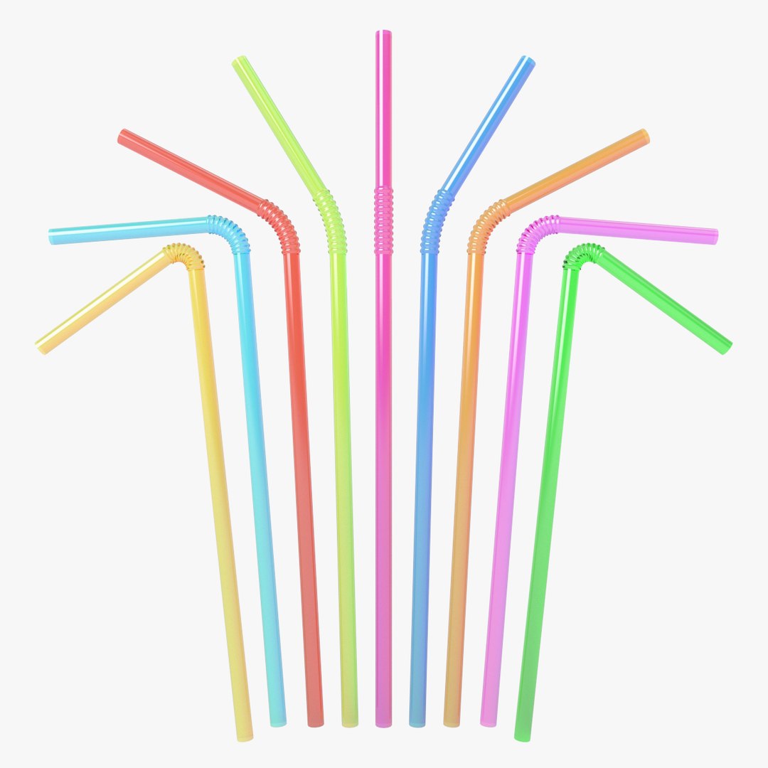 3d Drinking Straw Model Turbosquid 2072271