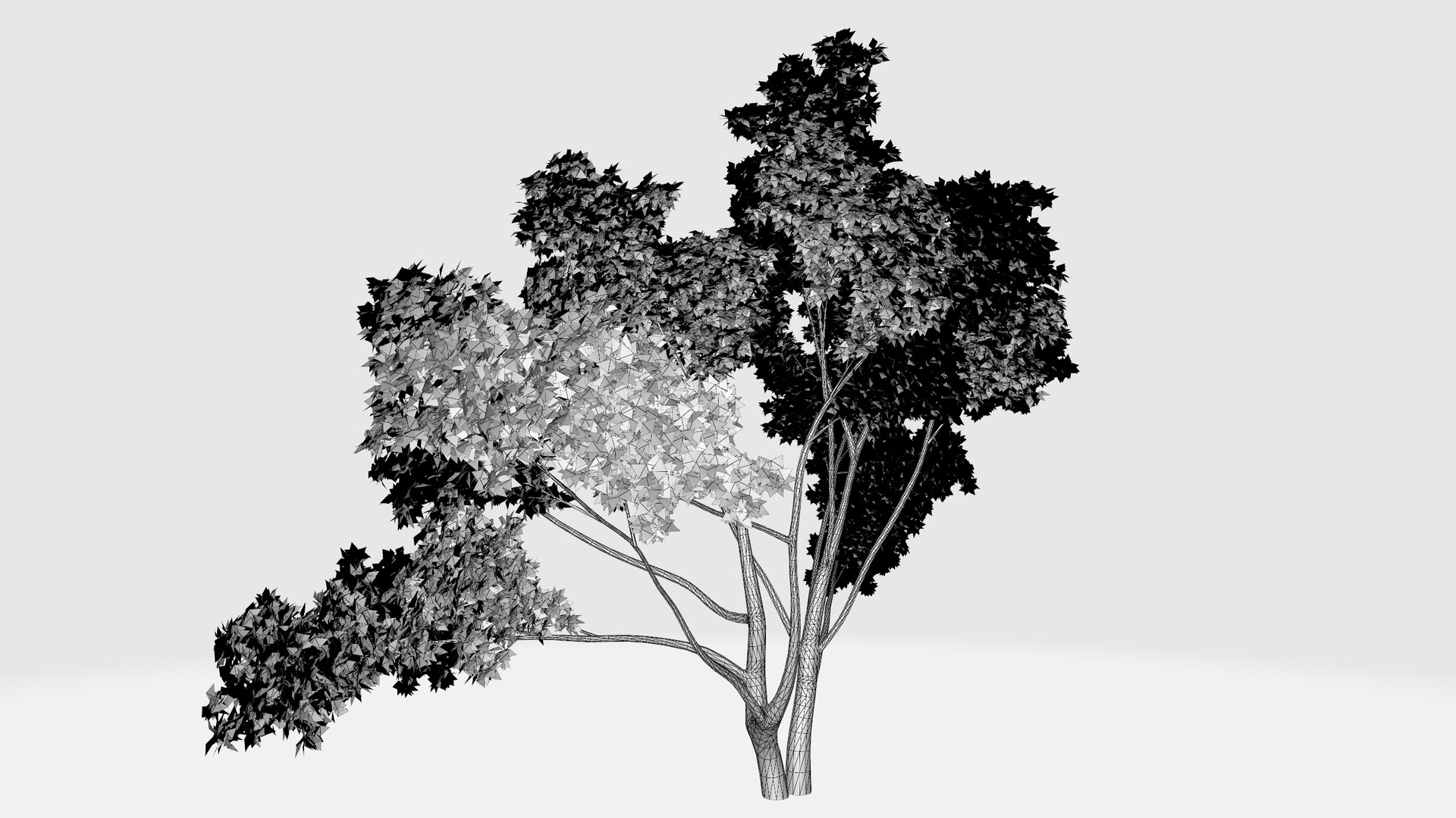 Multi-branched green tree 3D model - TurboSquid 1956123