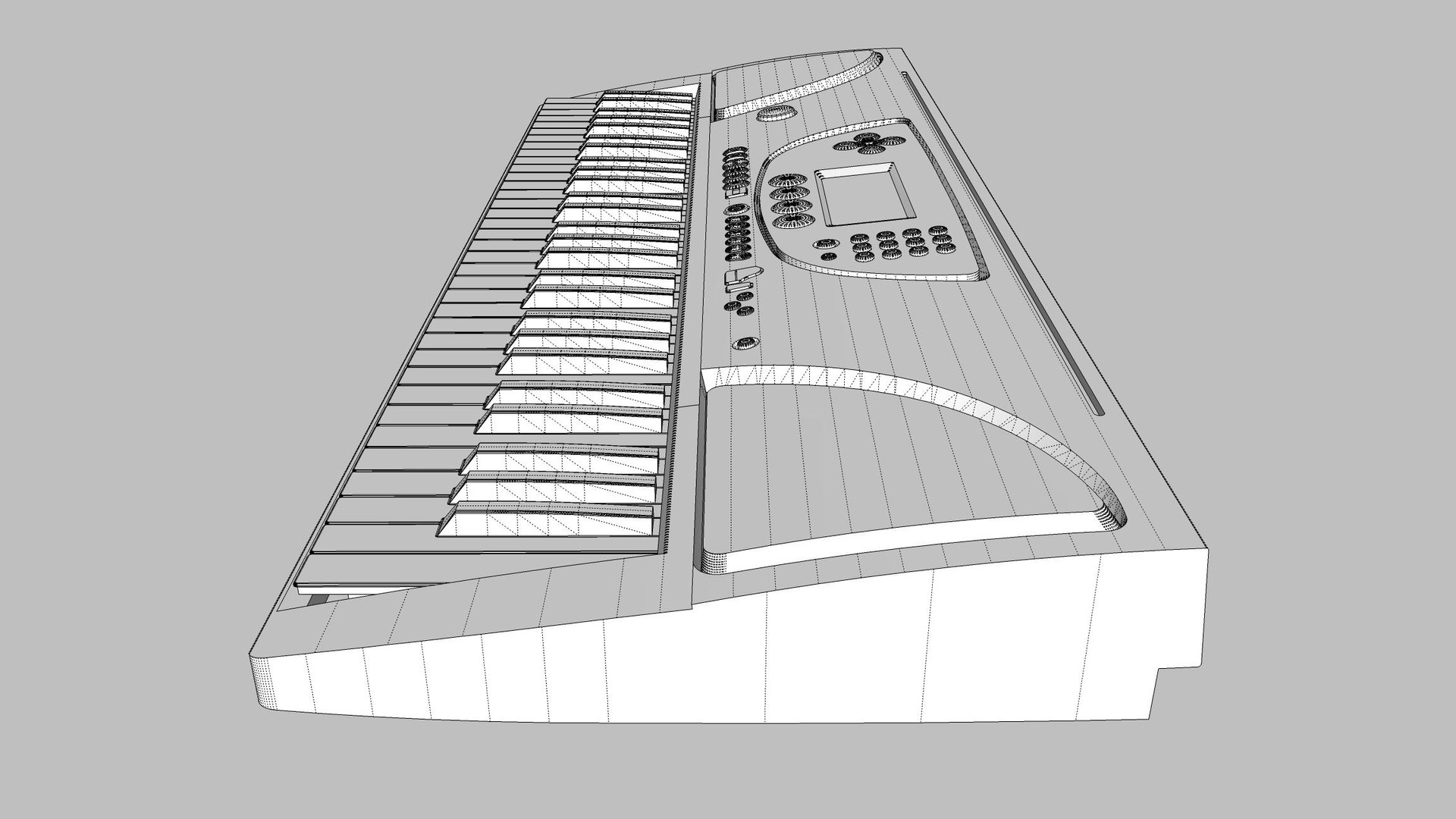 3d model keyboard synth synthesizer