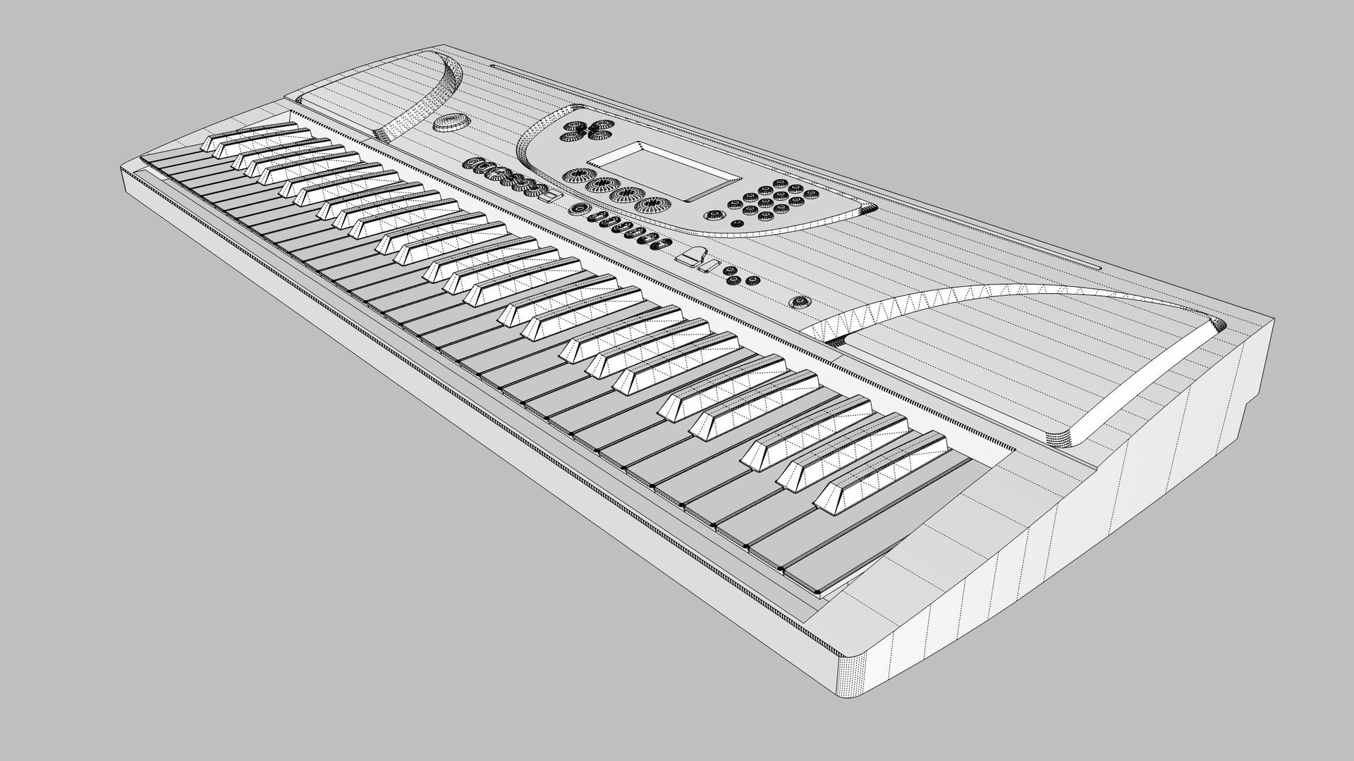 3d model keyboard synth synthesizer