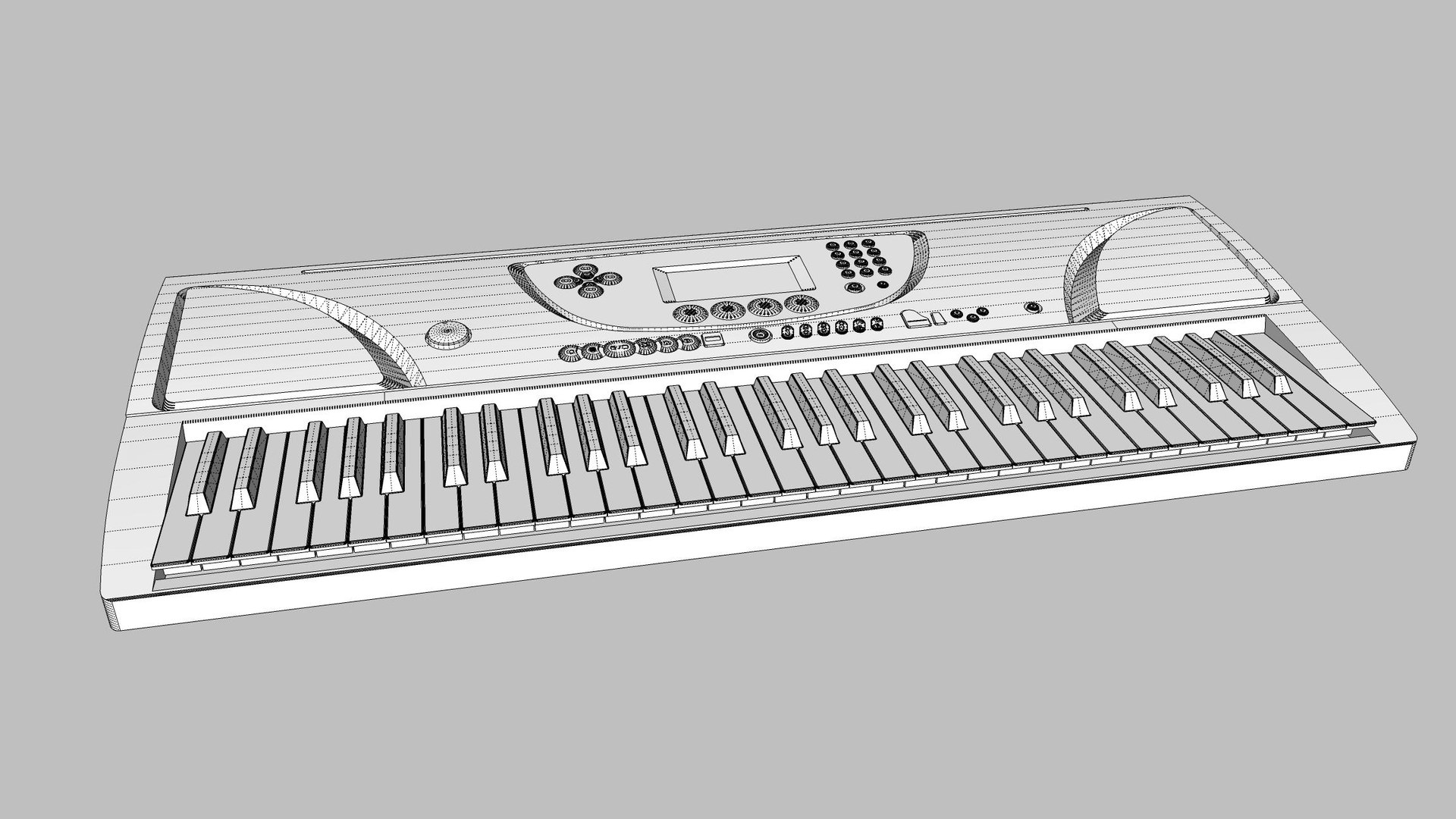 3d model keyboard synth synthesizer