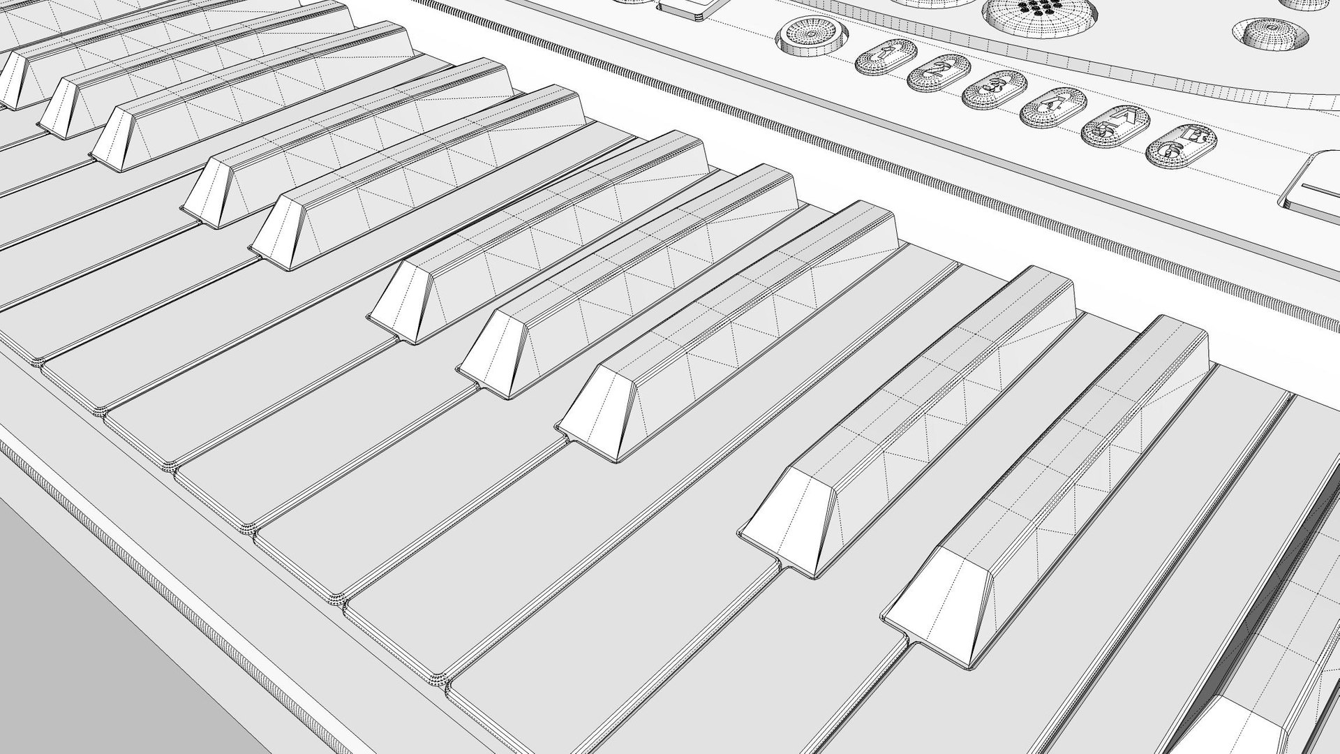 3d model keyboard synth synthesizer