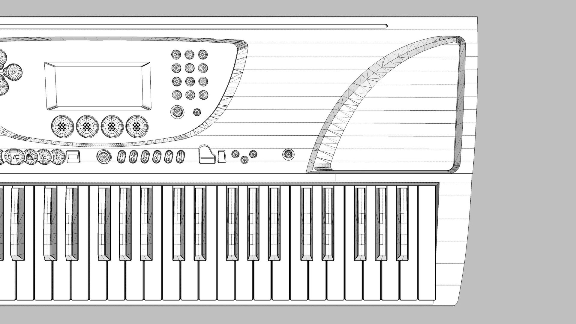 3d model keyboard synth synthesizer