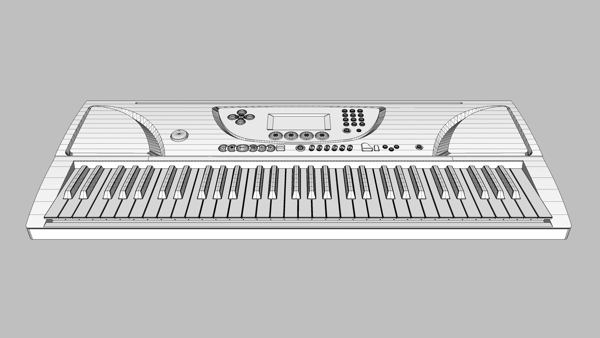3d model keyboard synth synthesizer
