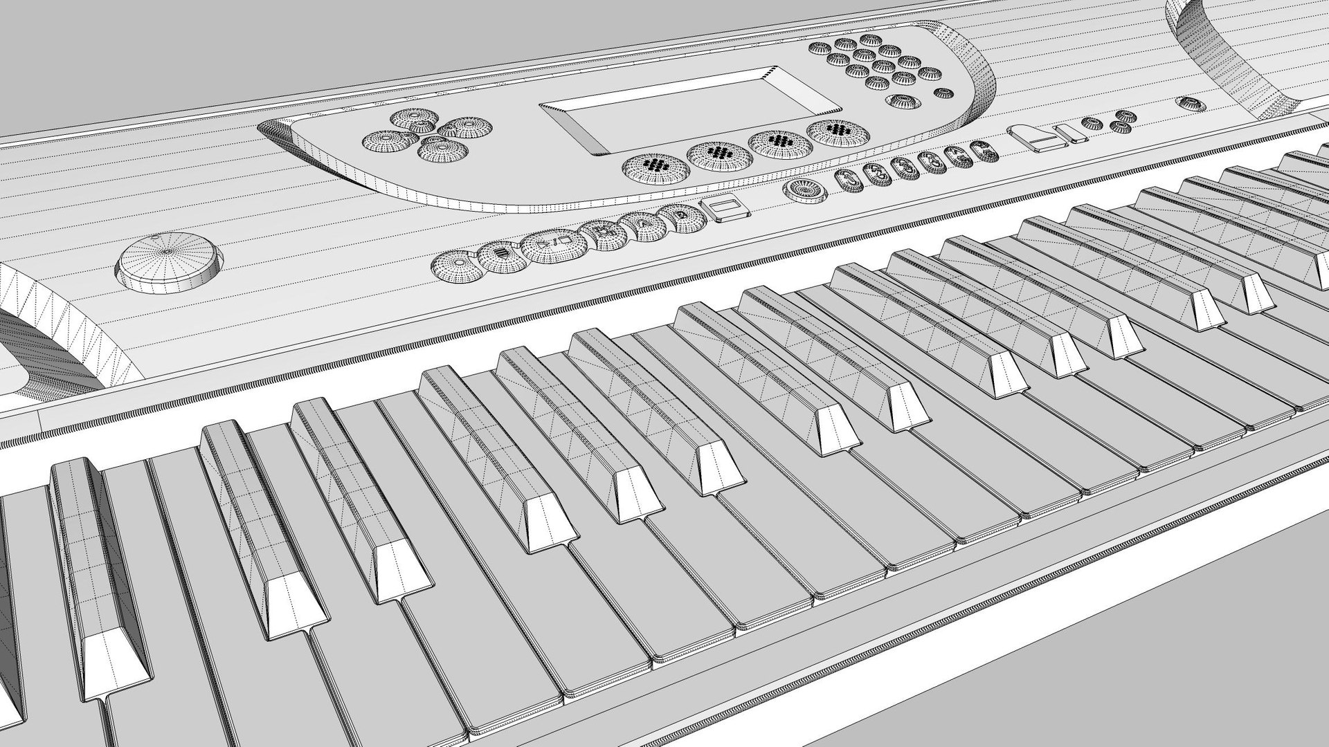 3d model keyboard synth synthesizer