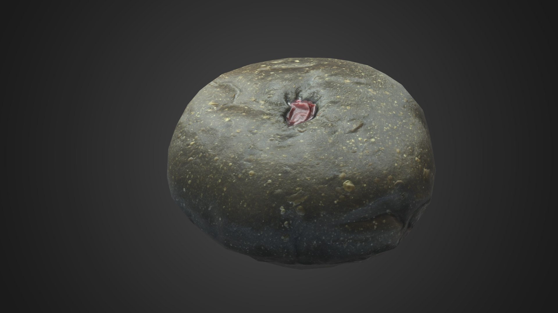 3D Model Game Ready Korean Squid Ink Bread - TurboSquid 2014554