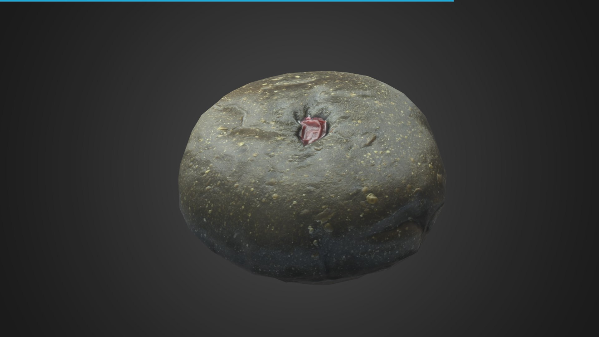 3D Model Game Ready Korean Squid Ink Bread - TurboSquid 2014554