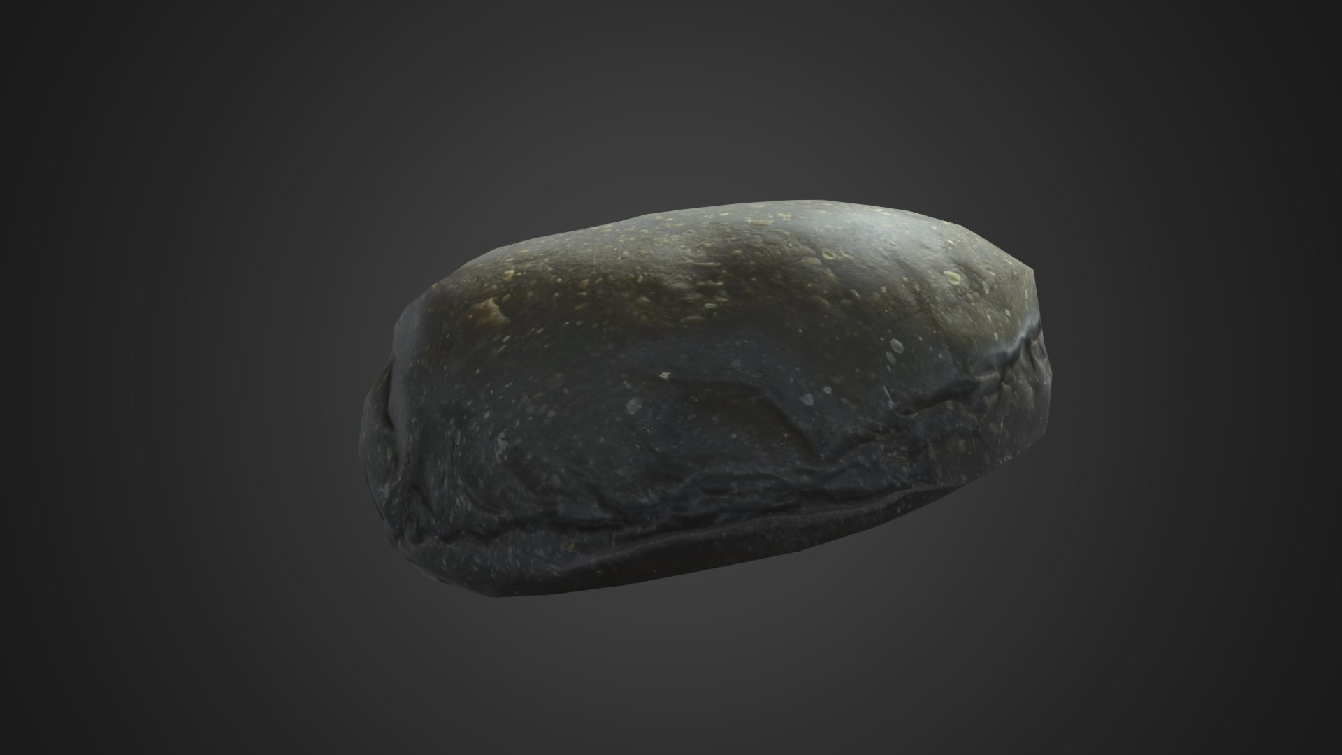 3D Model Game Ready Korean Squid Ink Bread - TurboSquid 2014554