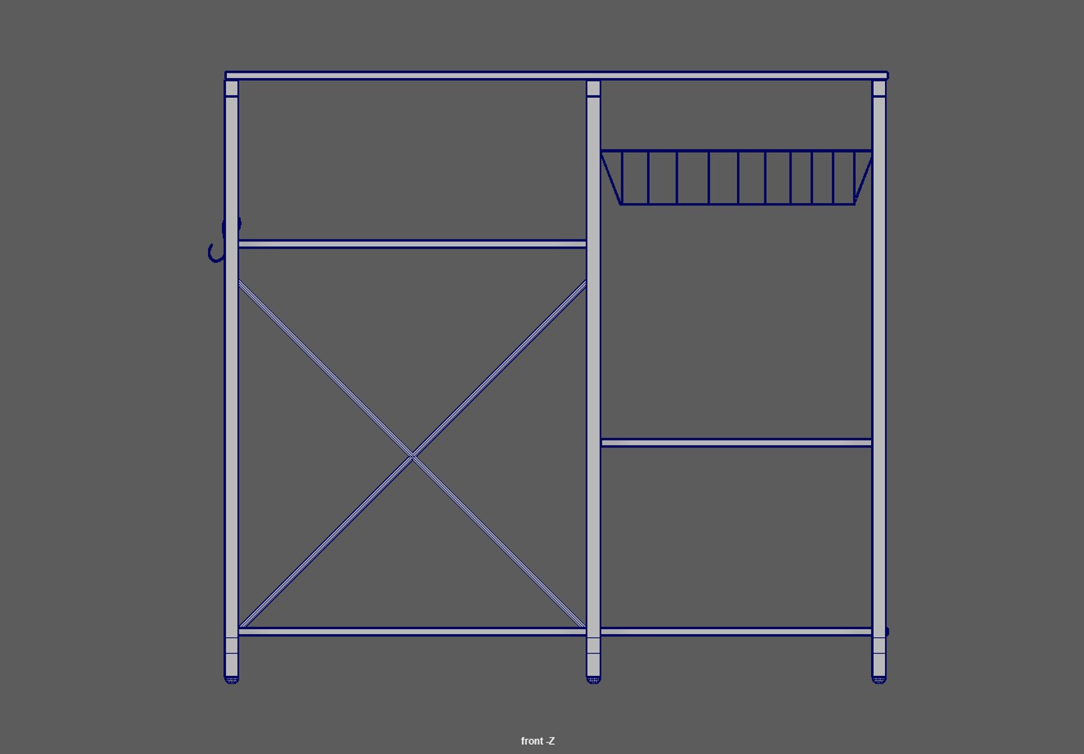 Steel Kitchen Rack Storage 3D Model - TurboSquid 2191064