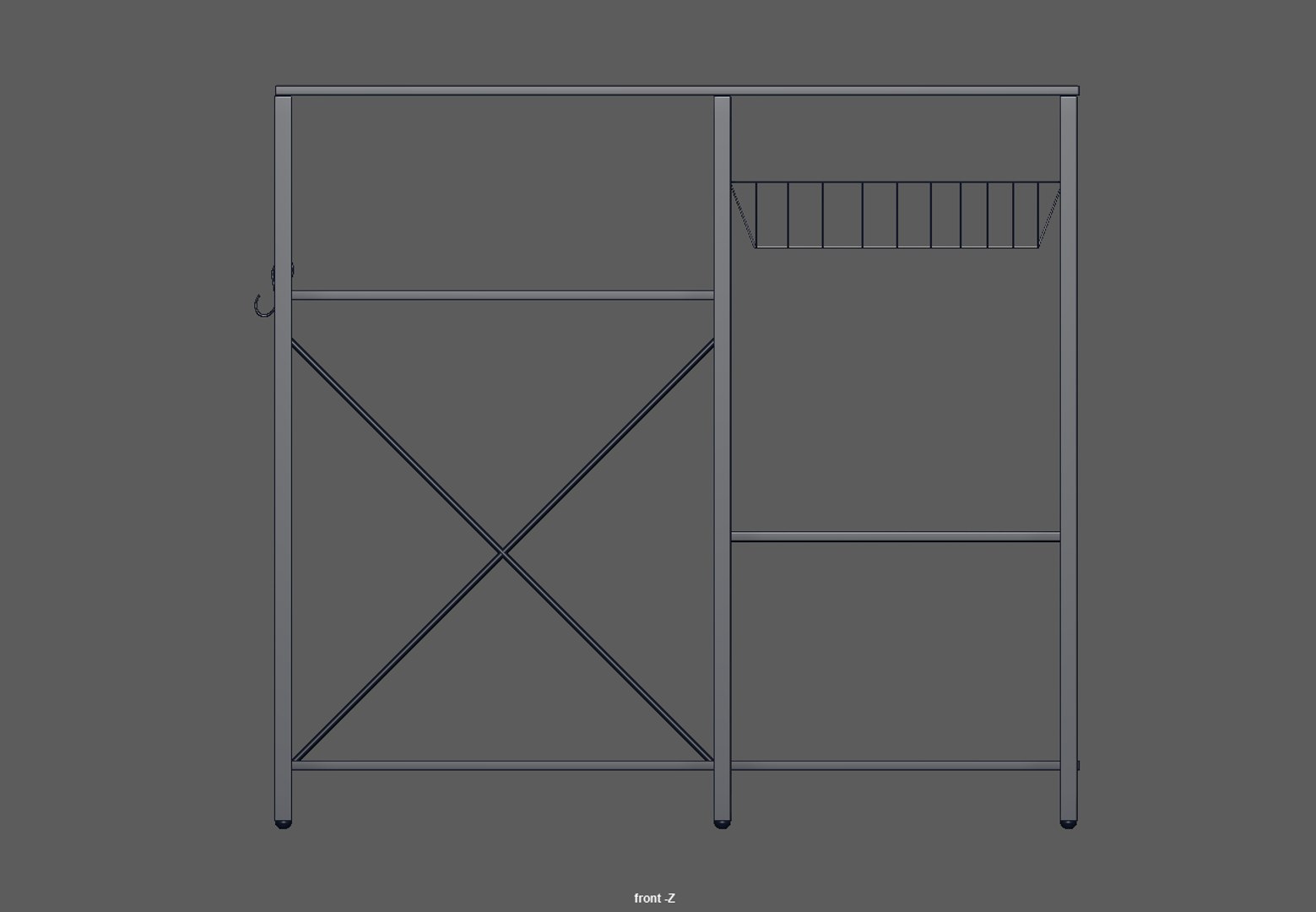 Steel Kitchen Rack Storage 3D Model - TurboSquid 2191064