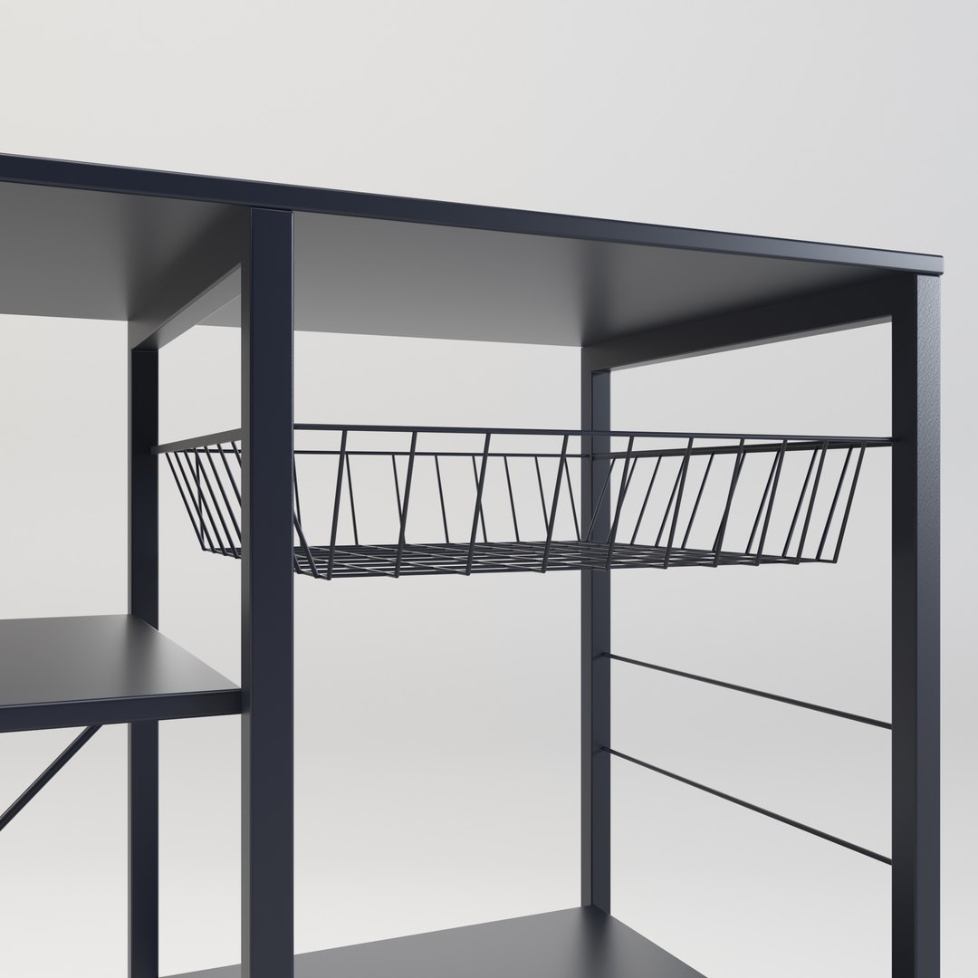 Steel Kitchen Rack Storage 3D Model - TurboSquid 2191064