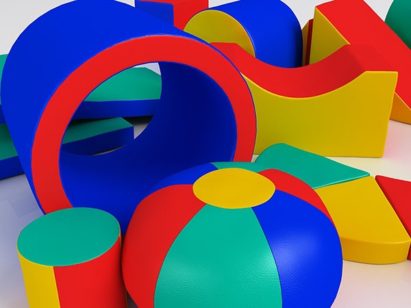 child soft playground 3d model